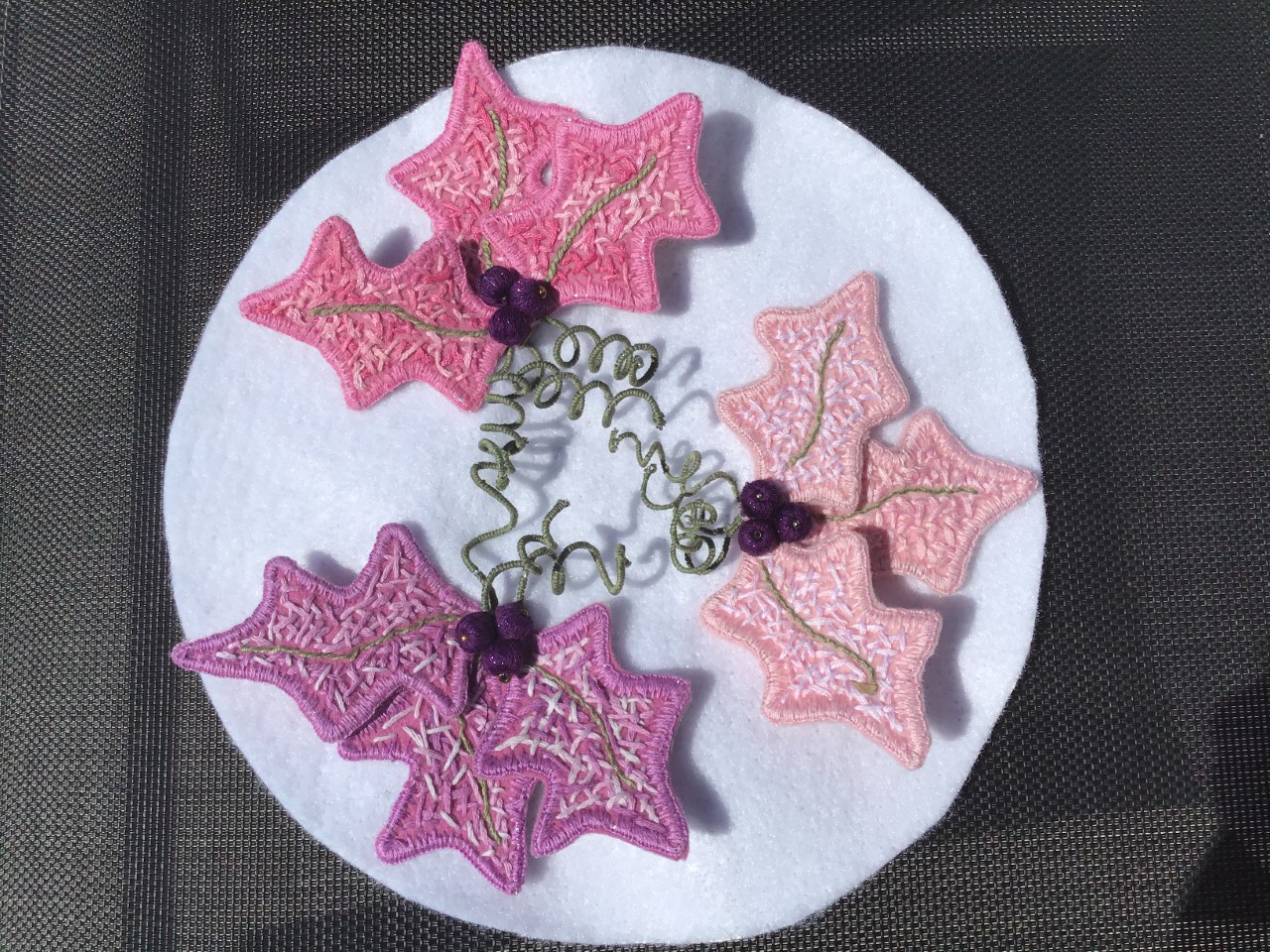 Stumpwork Holly - Embroiderers' Guild of Peterborough
